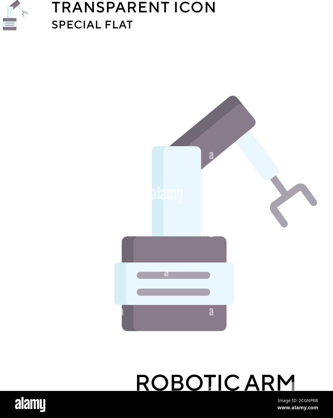 Robotic arm vector icon. Flat style illustration. EPS 10 vector Stock ...