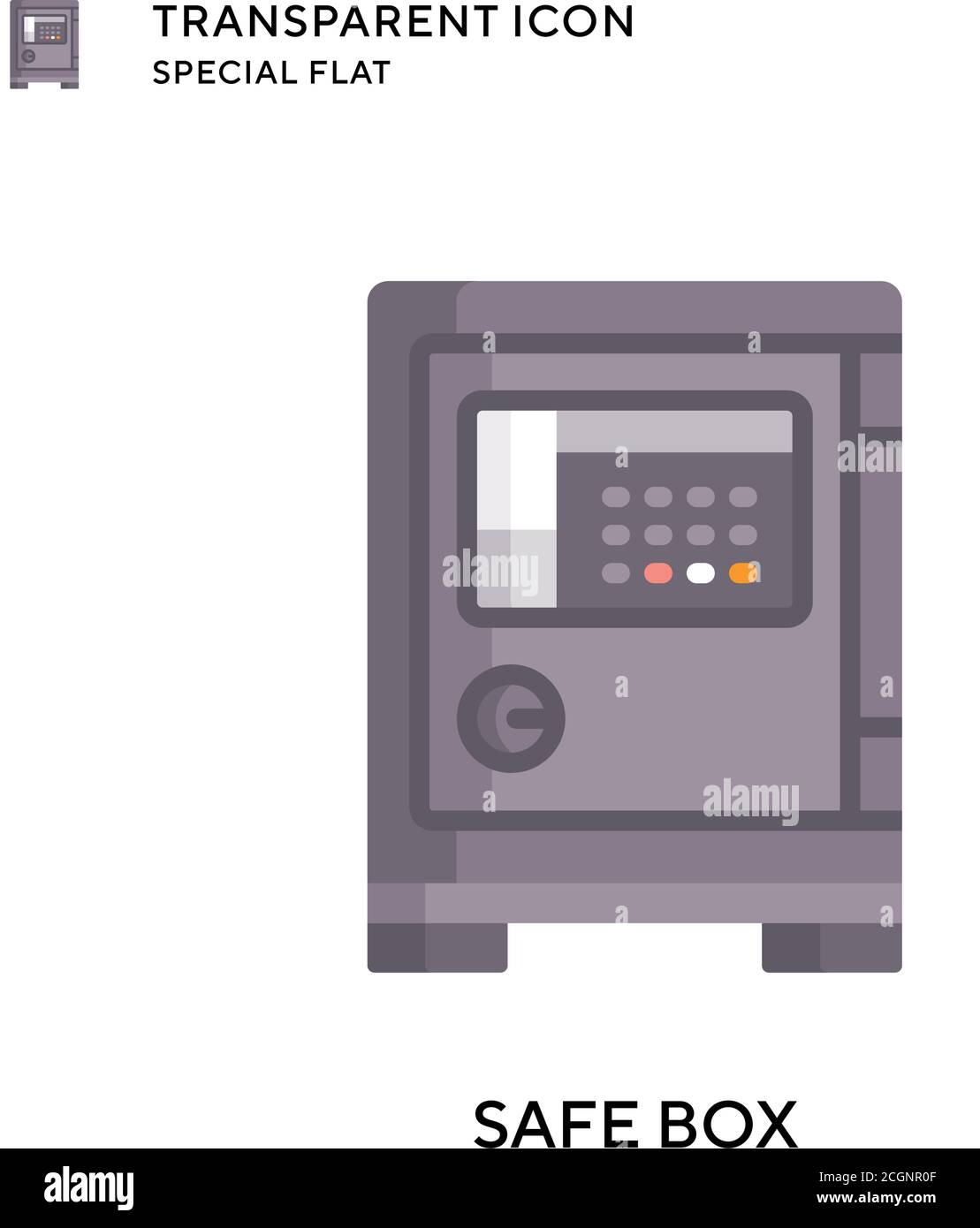 Safe box vector icon. Flat style illustration. EPS 10 vector Stock ...