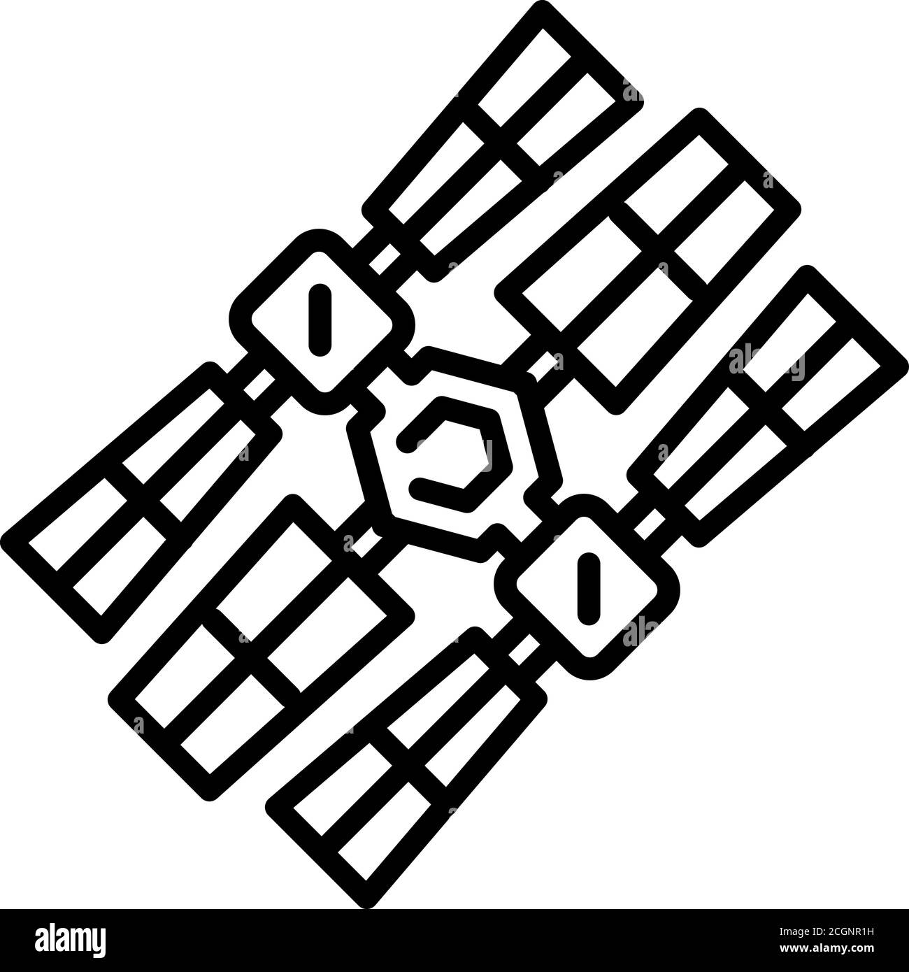 International Space Station Drawing Simple