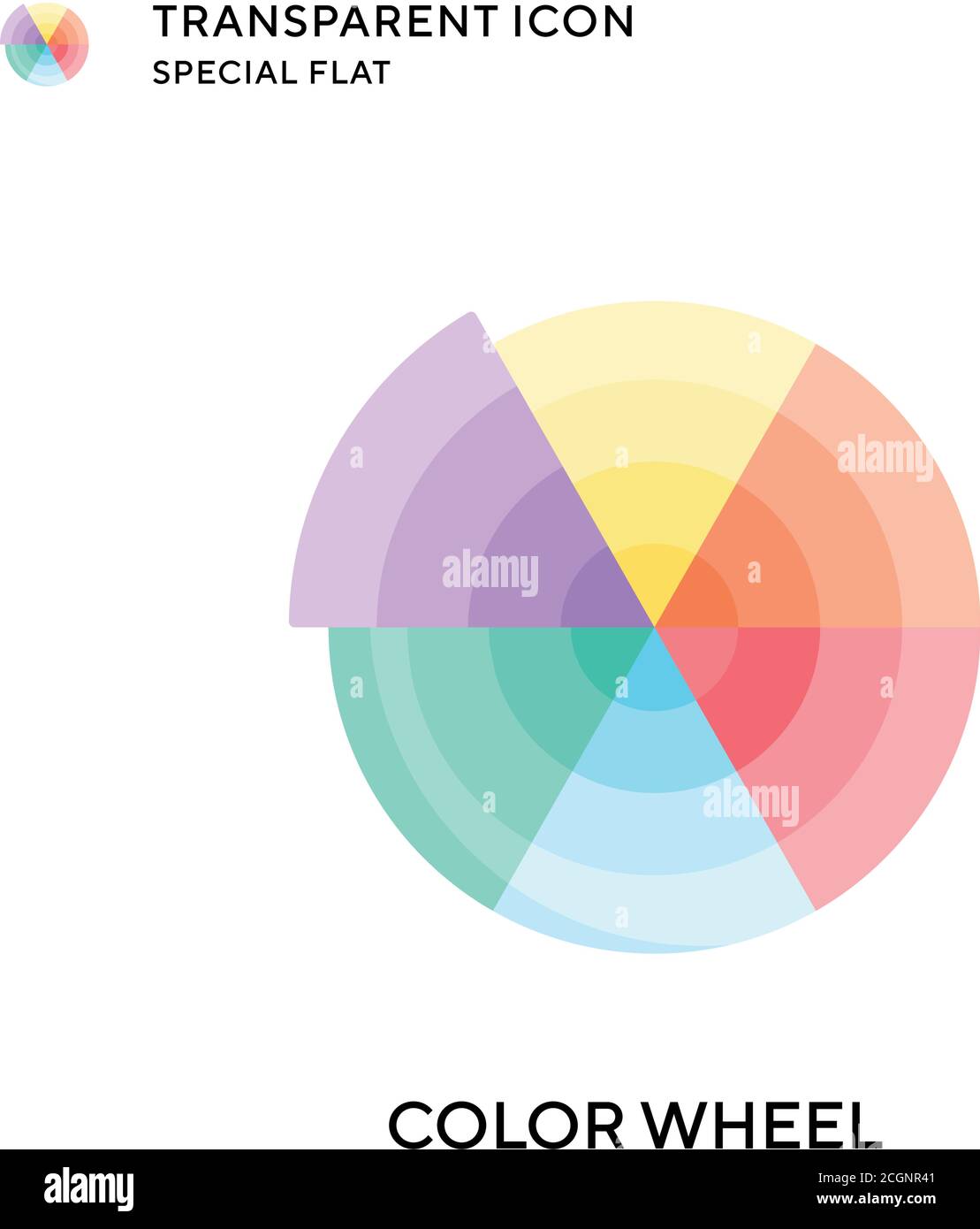 Color wheel vector icon. Flat style illustration. EPS 10 vector Stock ...