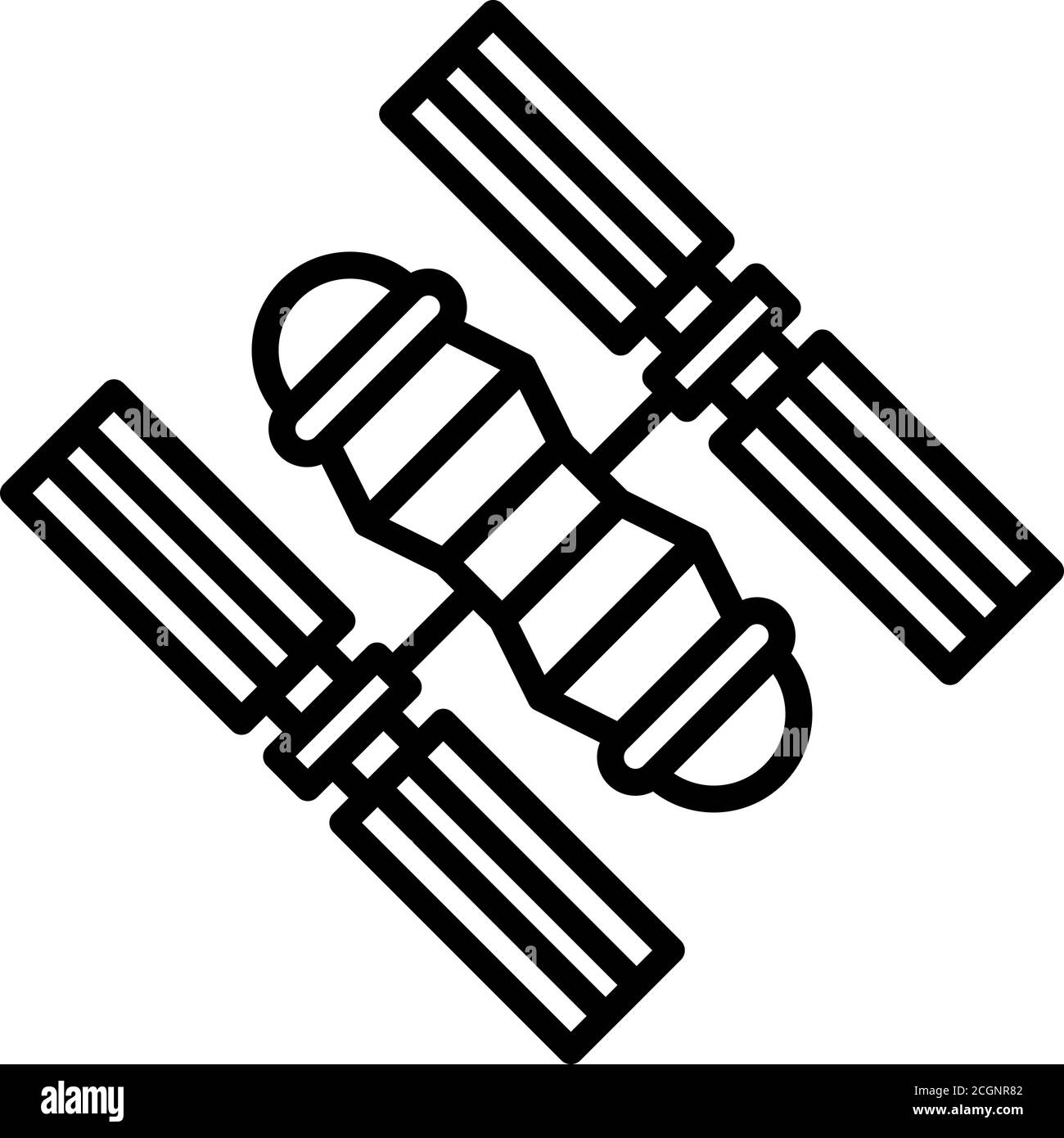 Space station icon logo Black and White Stock Photos & Images - Alamy