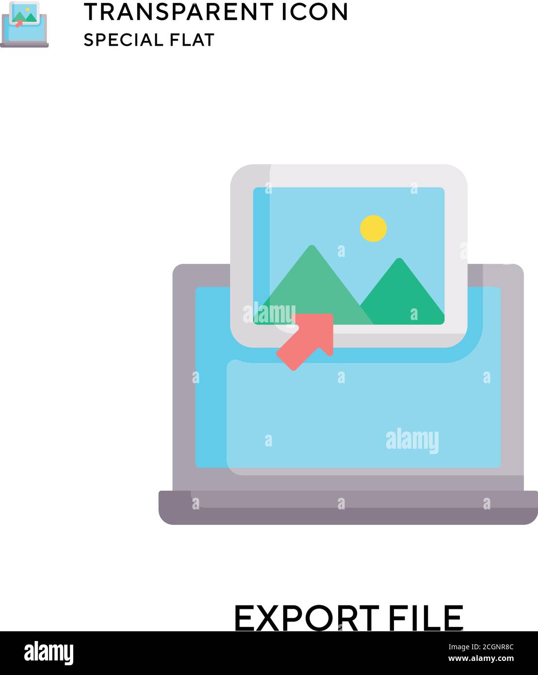 Export file vector icon. Flat style illustration. EPS 10 vector Stock ...