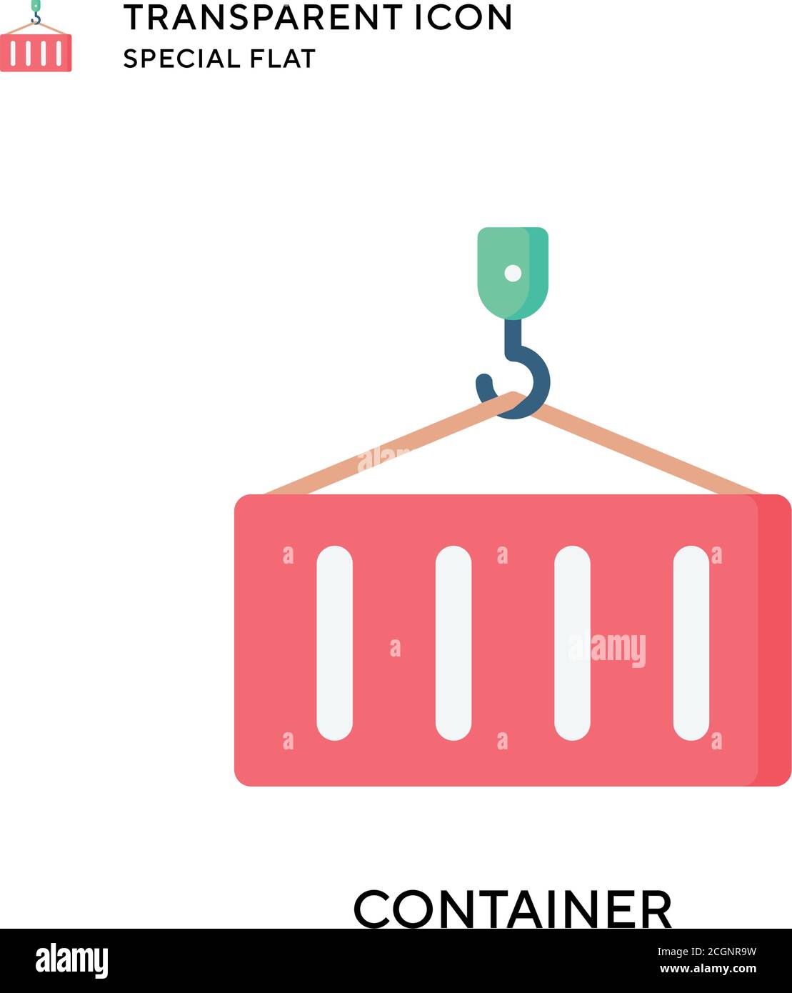 Container vector icon. Flat style illustration. EPS 10 vector Stock ...