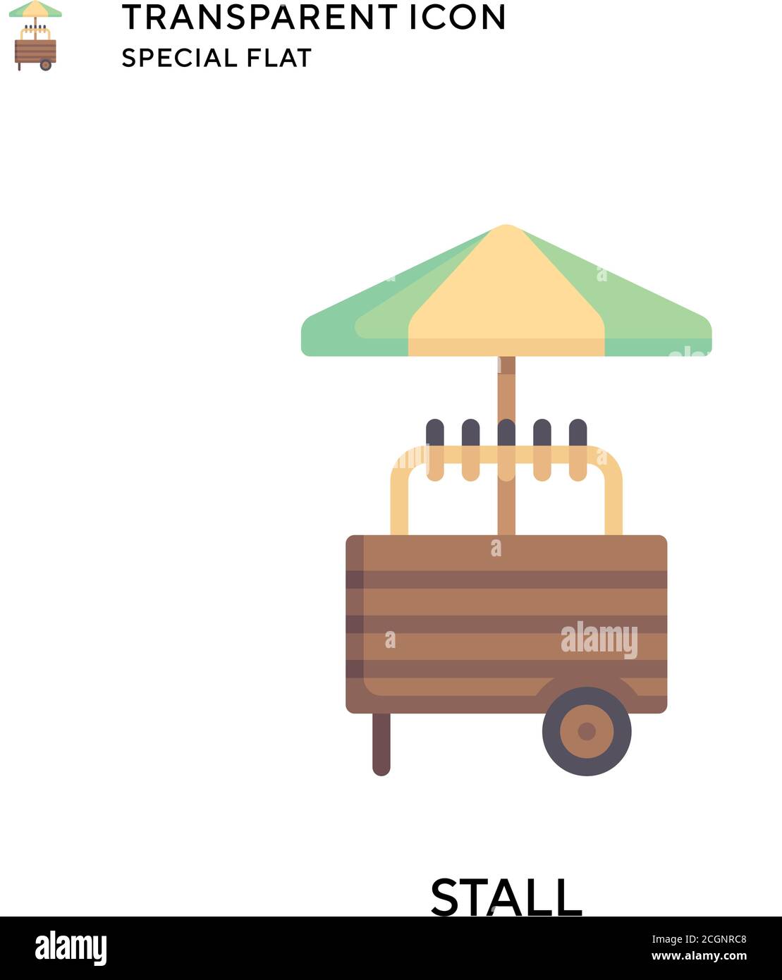 Stall vector icon. Flat style illustration. EPS 10 vector Stock Vector ...