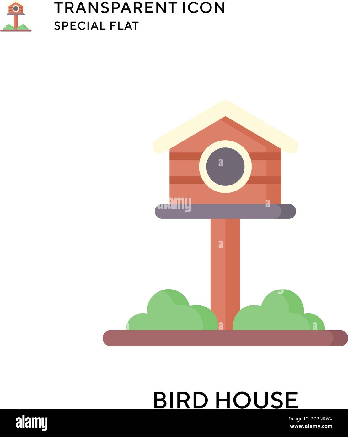 Bird house vector icon. Flat style illustration. EPS 10 vector Stock ...