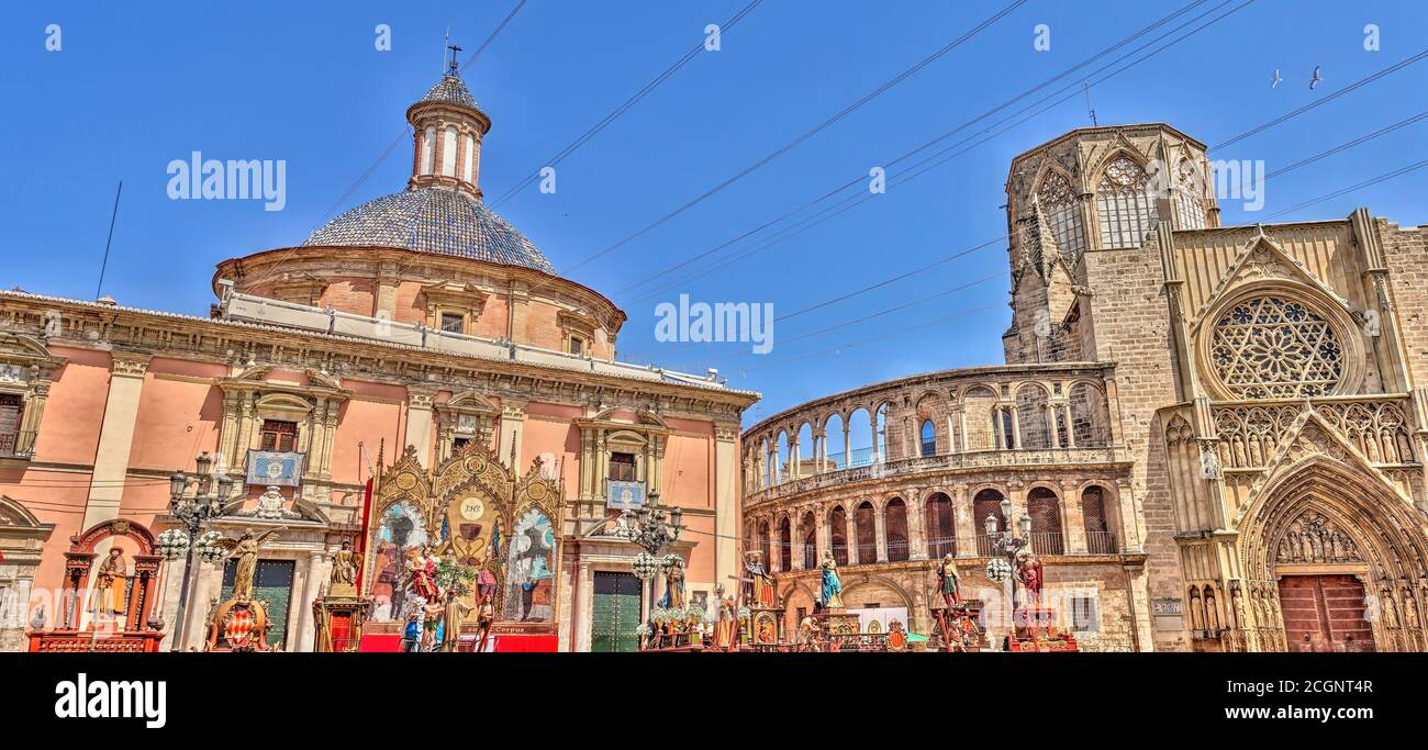 Valencia landmarks, Spain Stock Photo - Alamy