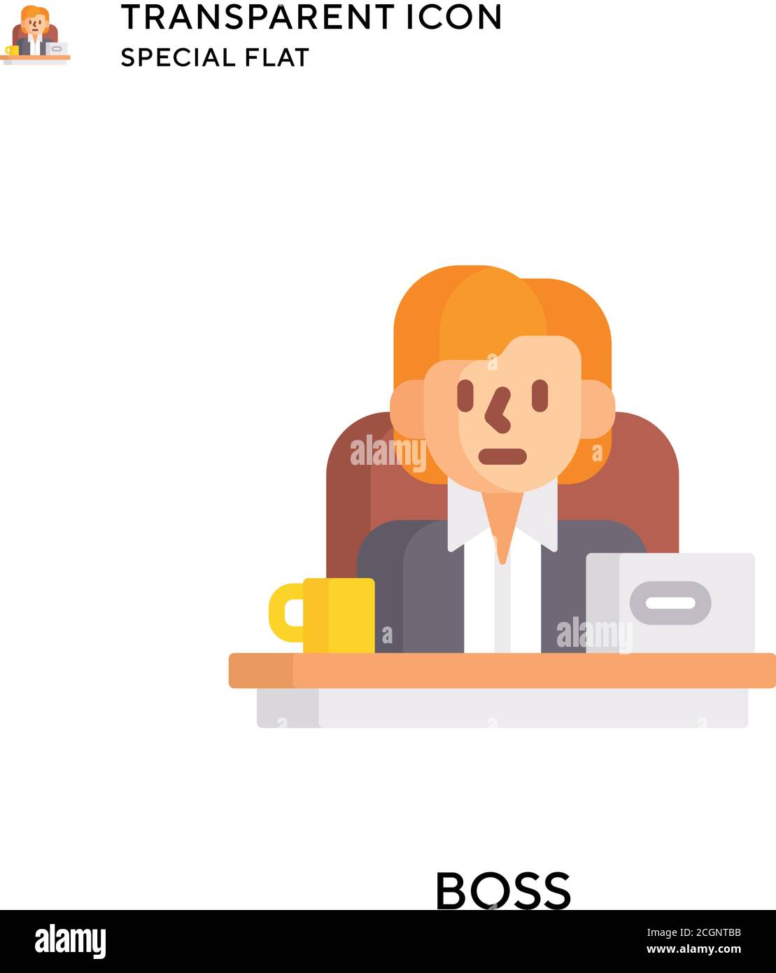 Boss vector icon. Flat style illustration. EPS 10 vector Stock Vector ...