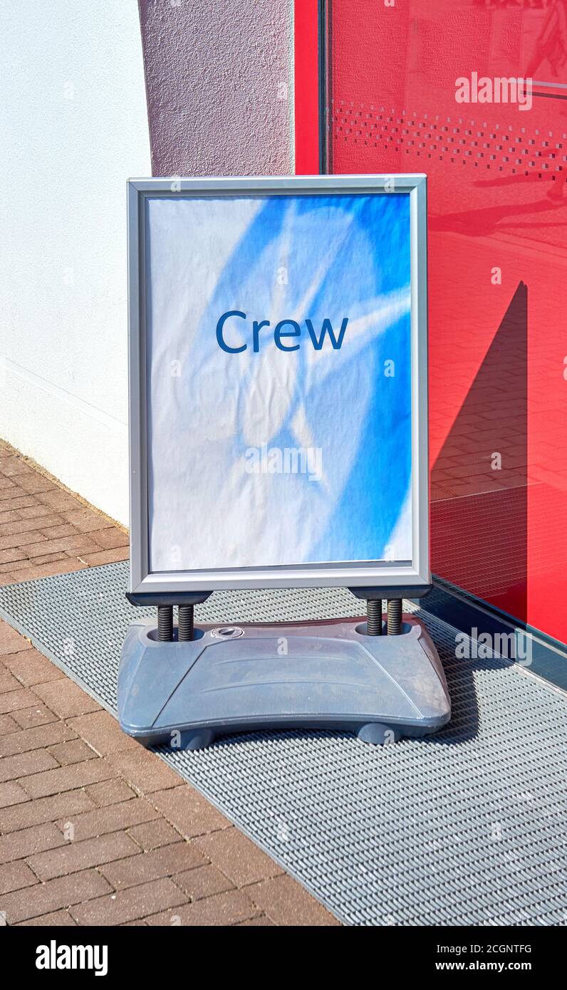 Crew only sign hi-res stock photography and images - Alamy