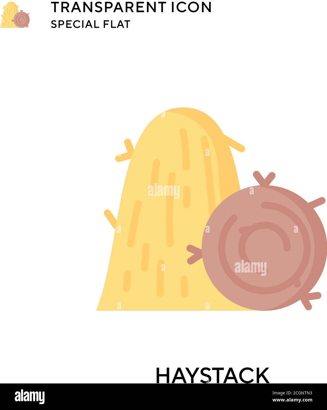 Haystack vector icon. Flat style illustration. EPS 10 vector Stock ...