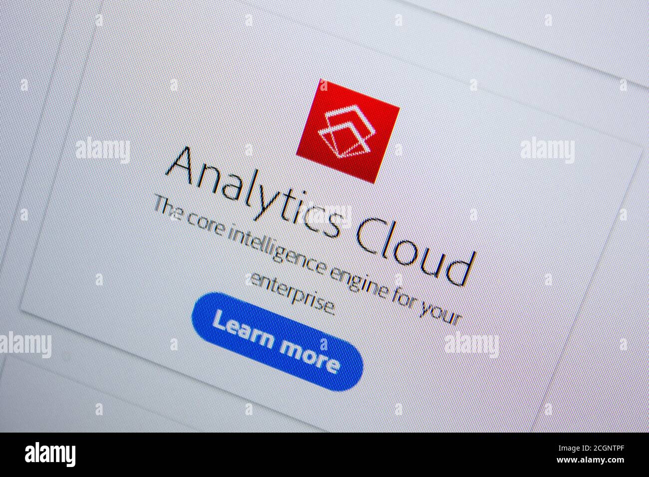 Ryazan, Russia - July 11, 2018: Adobe Analytics Cloud, software logo on ...