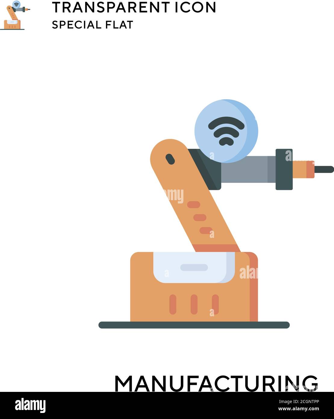 Manufacturing vector icon. Flat style illustration. EPS 10 vector Stock ...