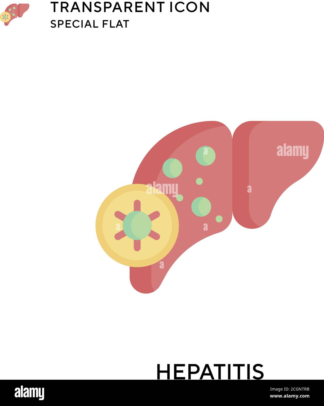 Hepatitis vector icon. Flat style illustration. EPS 10 vector Stock Vector Image & Art - Alamy