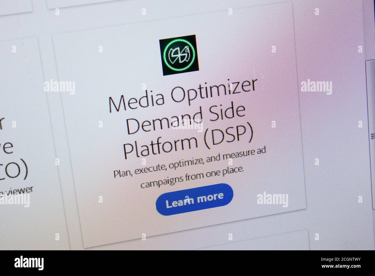 Ryazan, Russia - July 11, 2018: Adobe Media Optimizer Demand Side Platform, software logo on the ...