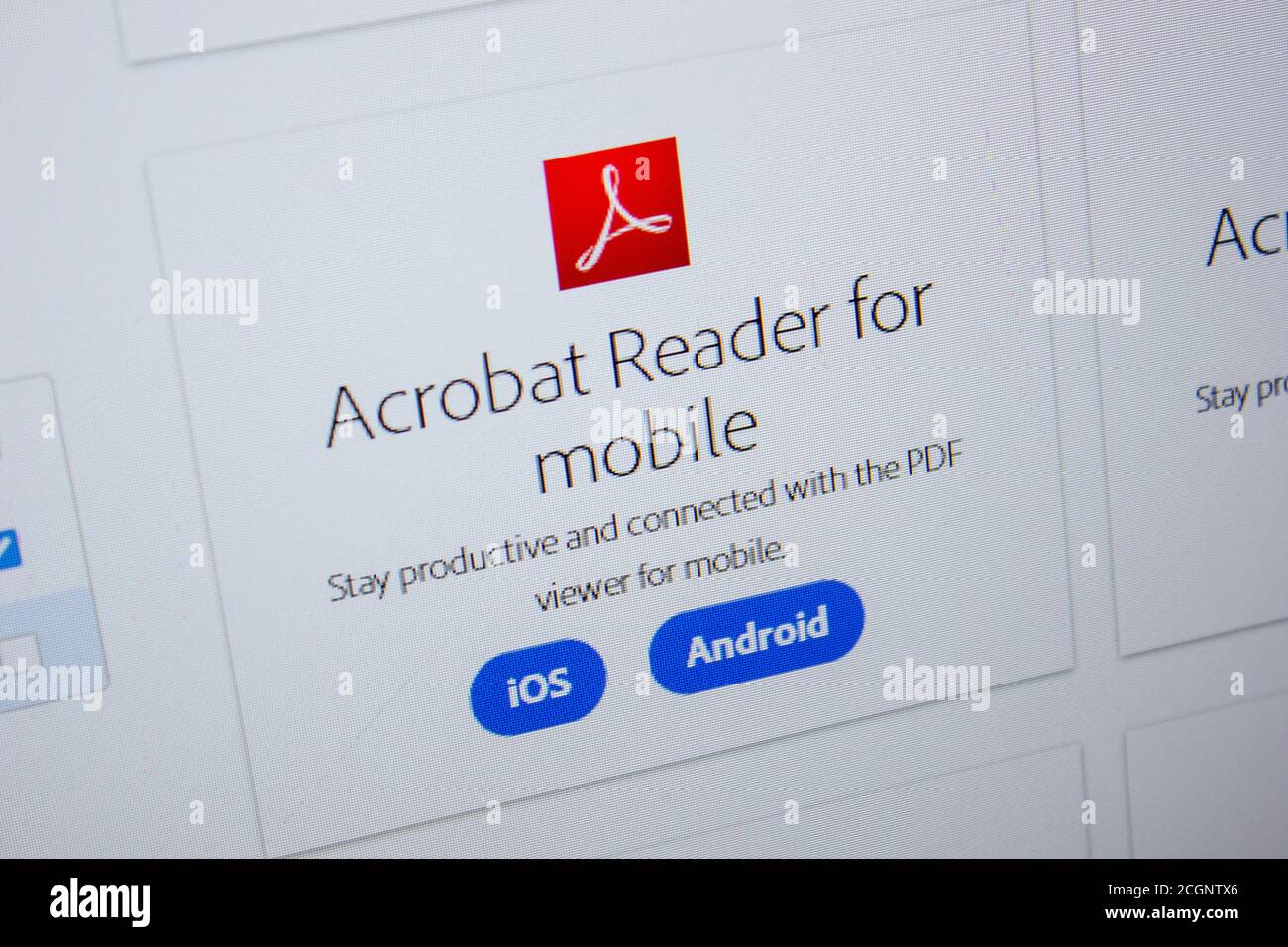 Adobe acrobat reader mobile hi-res stock photography and images - Alamy