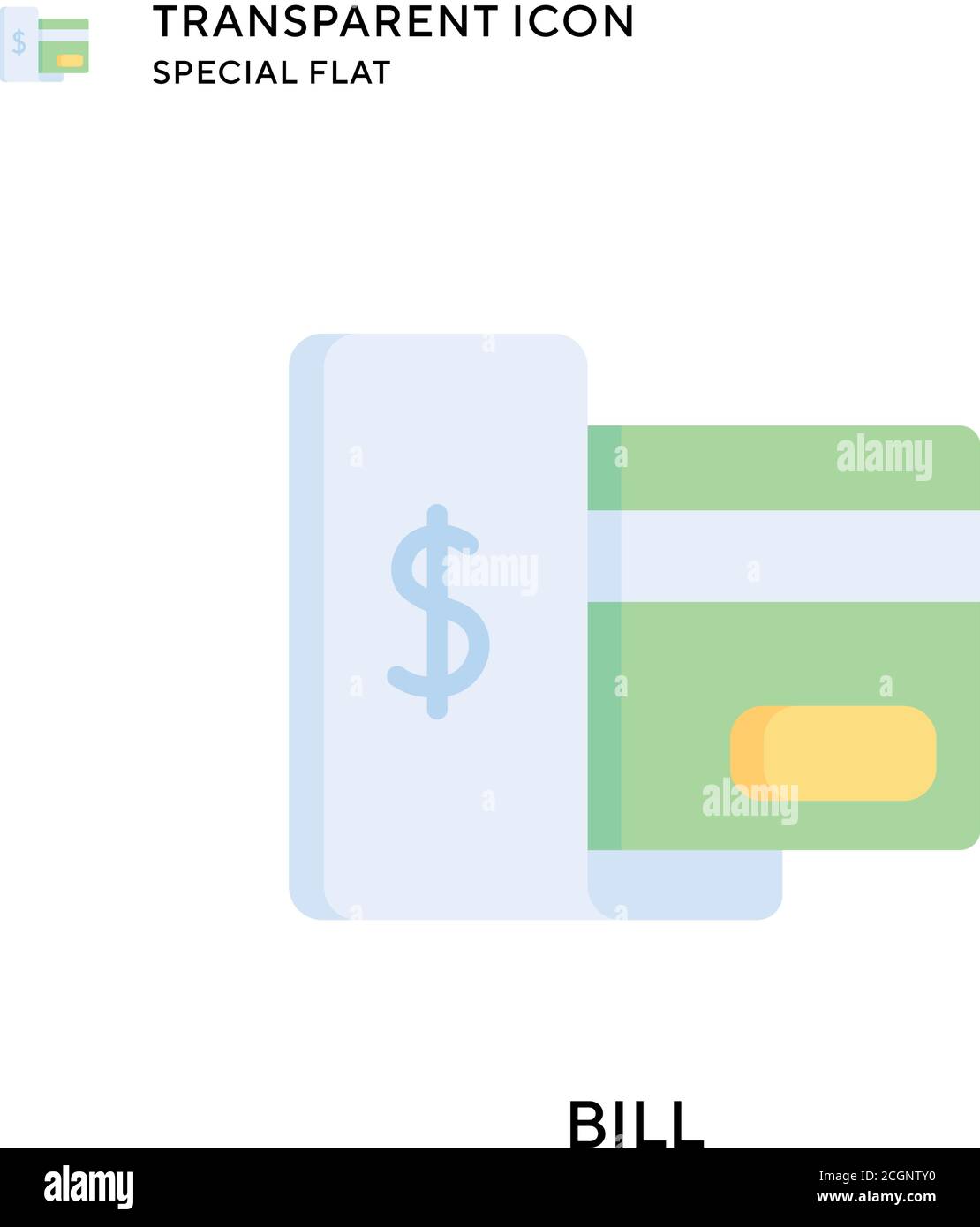 Bill vector icon. Flat style illustration. EPS 10 vector Stock Vector ...