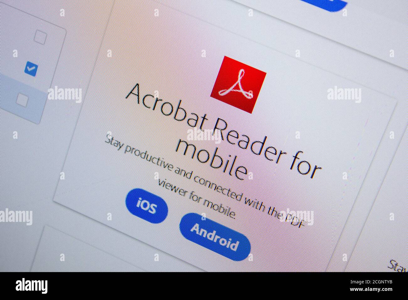 Adobe acrobat reader mobile hi-res stock photography and images - Alamy