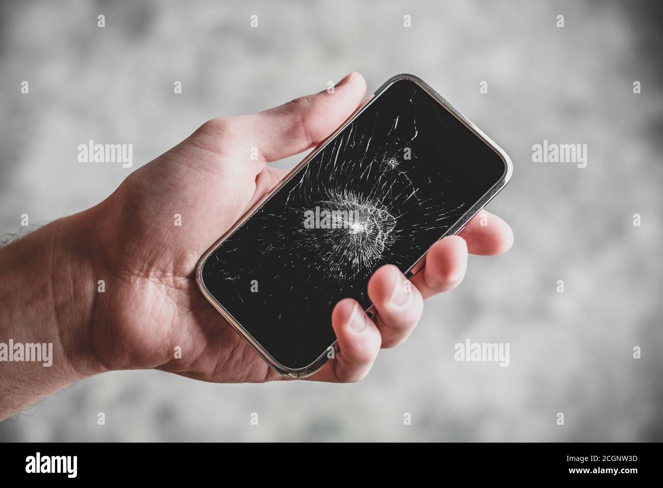 Mobile phone cracked safety glass hi-res stock photography and images ...