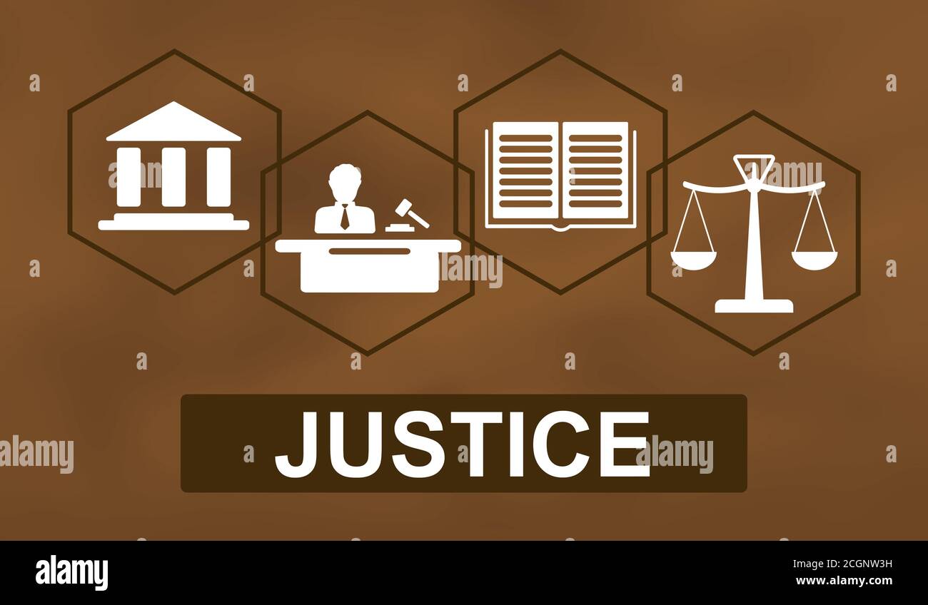 Illustration of a justice concept Stock Photo - Alamy