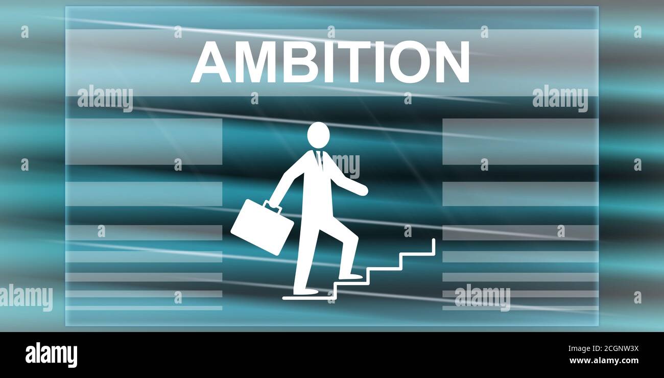 Illustration of an ambition concept Stock Photo - Alamy
