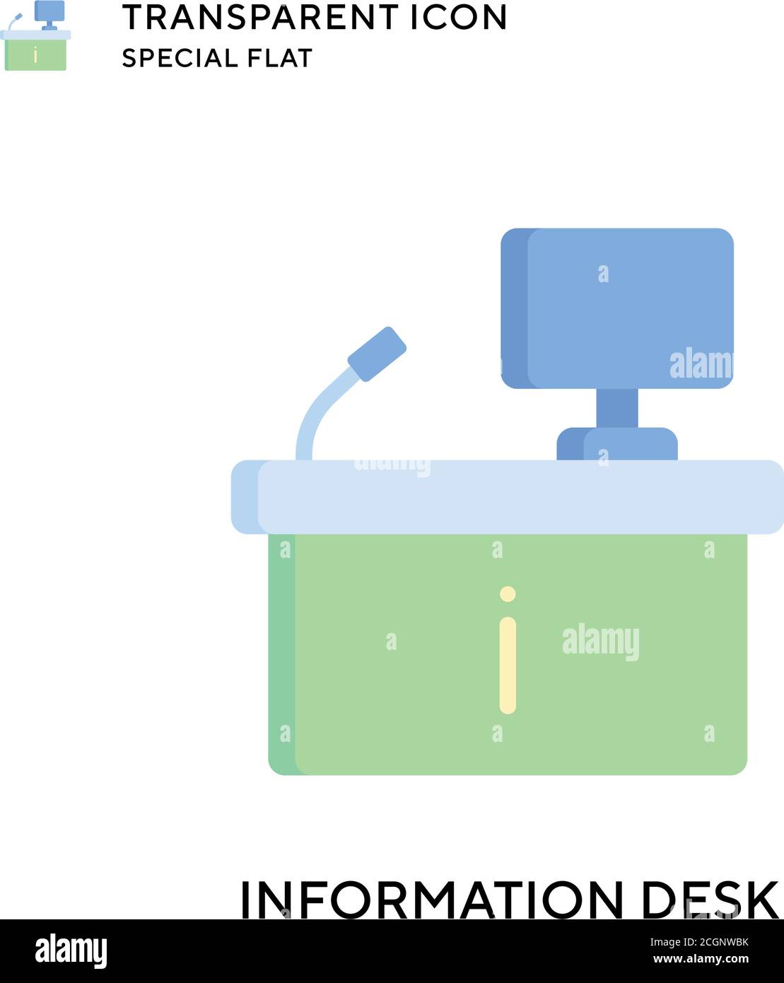 Information desk vector icon. Flat style illustration. EPS 10 vector ...