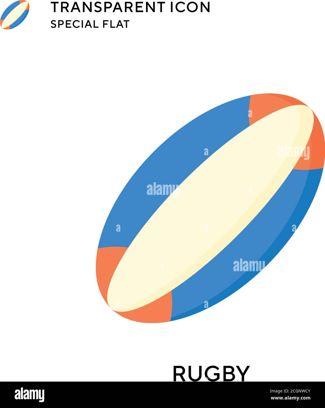 Rugby vector icon. Flat style illustration. EPS 10 vector Stock Vector ...