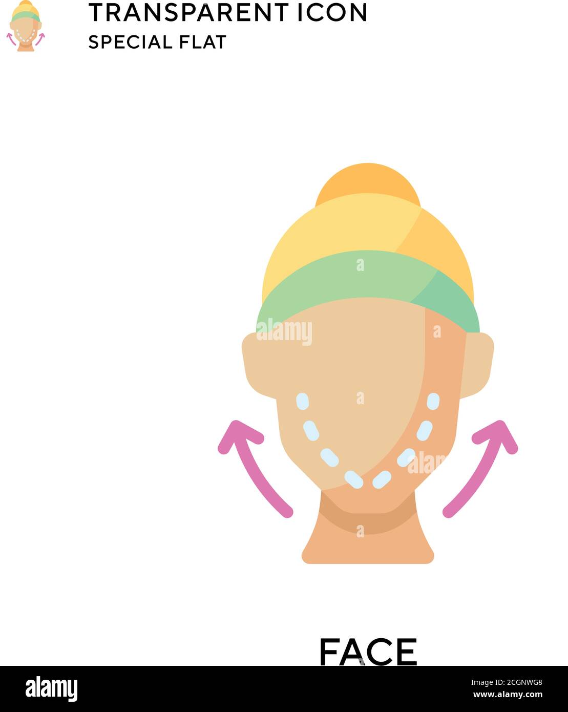 Face vector icon. Flat style illustration. EPS 10 vector Stock Vector ...