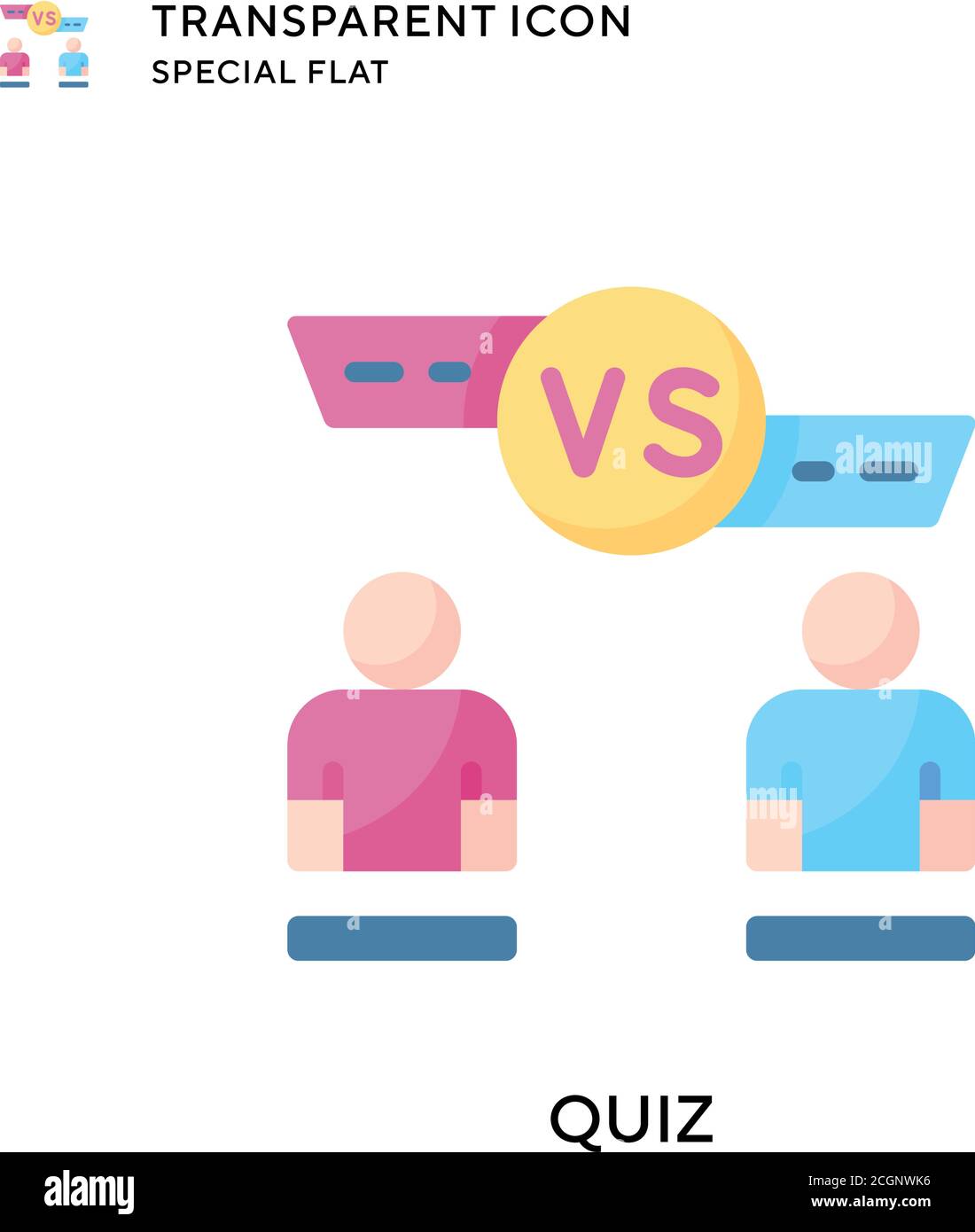 Quiz vector icon. Flat style illustration. EPS 10 vector Stock Vector ...