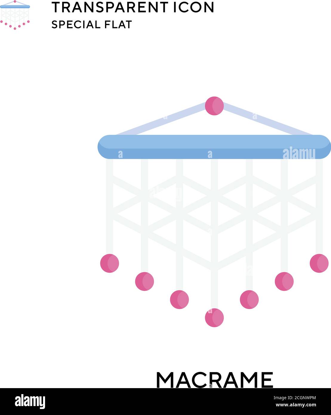 Macrame vector icon. Flat style illustration. EPS 10 vector Stock ...