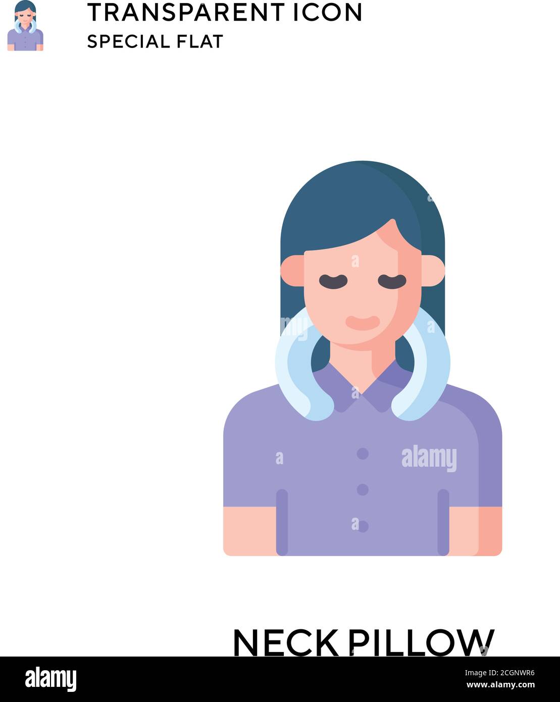 Female neck pillow Stock Vector Images - Alamy