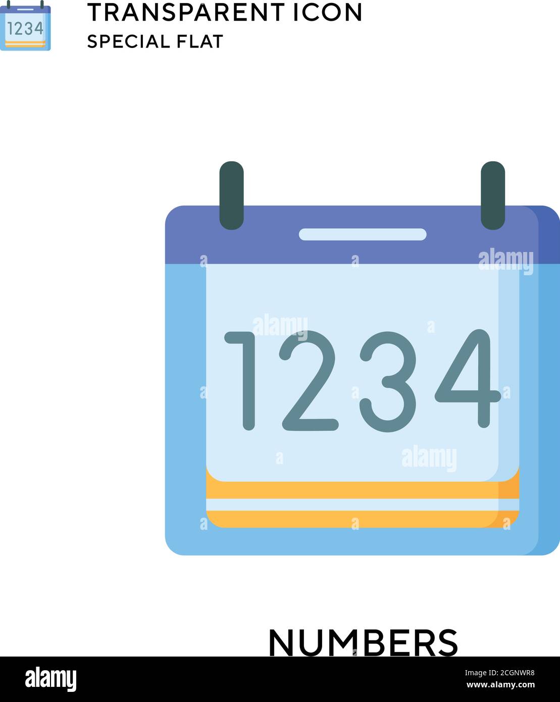 Numbers vector icon. Flat style illustration. EPS 10 vector Stock ...