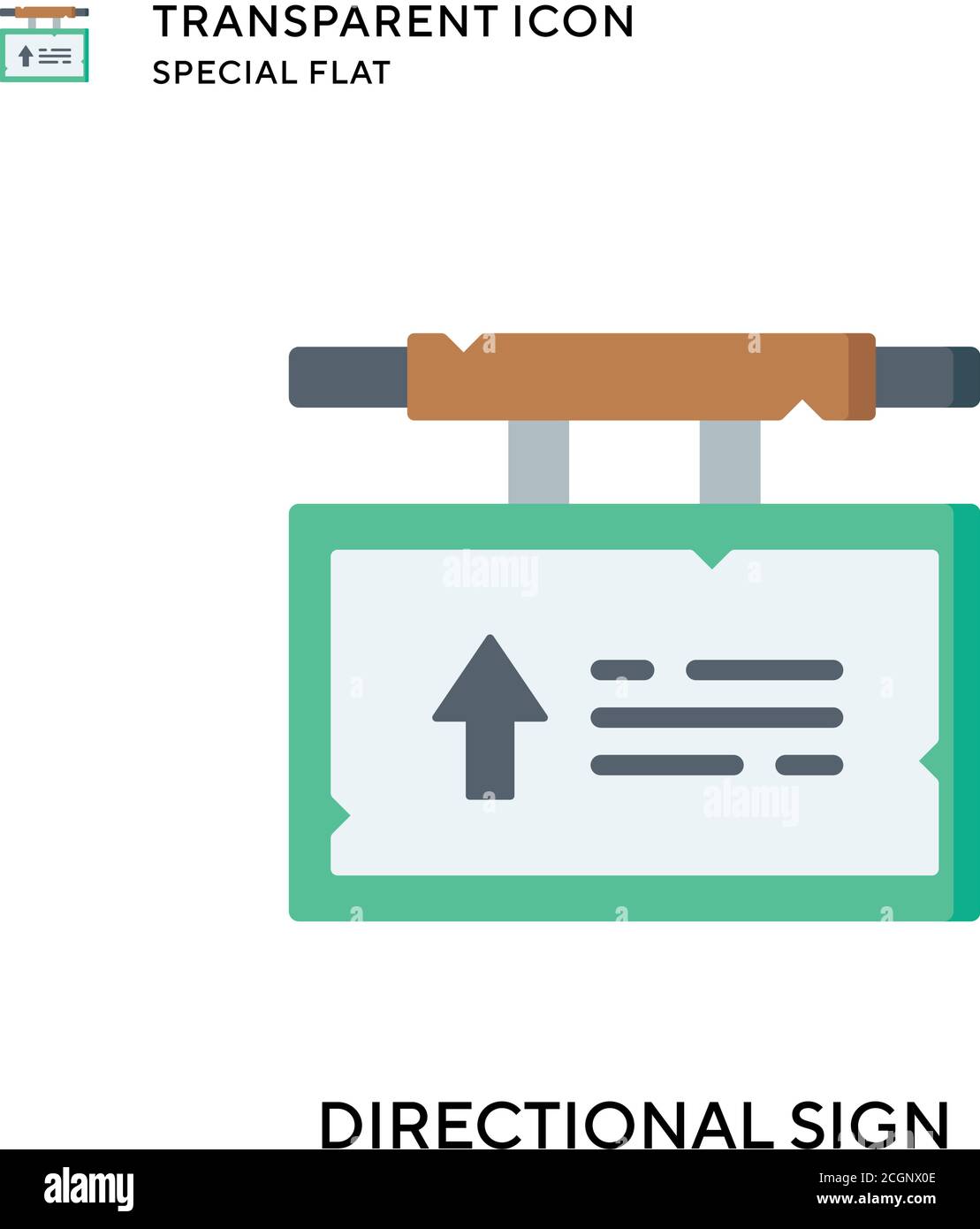 Directional sign vector icon. Flat style illustration. EPS 10 vector ...