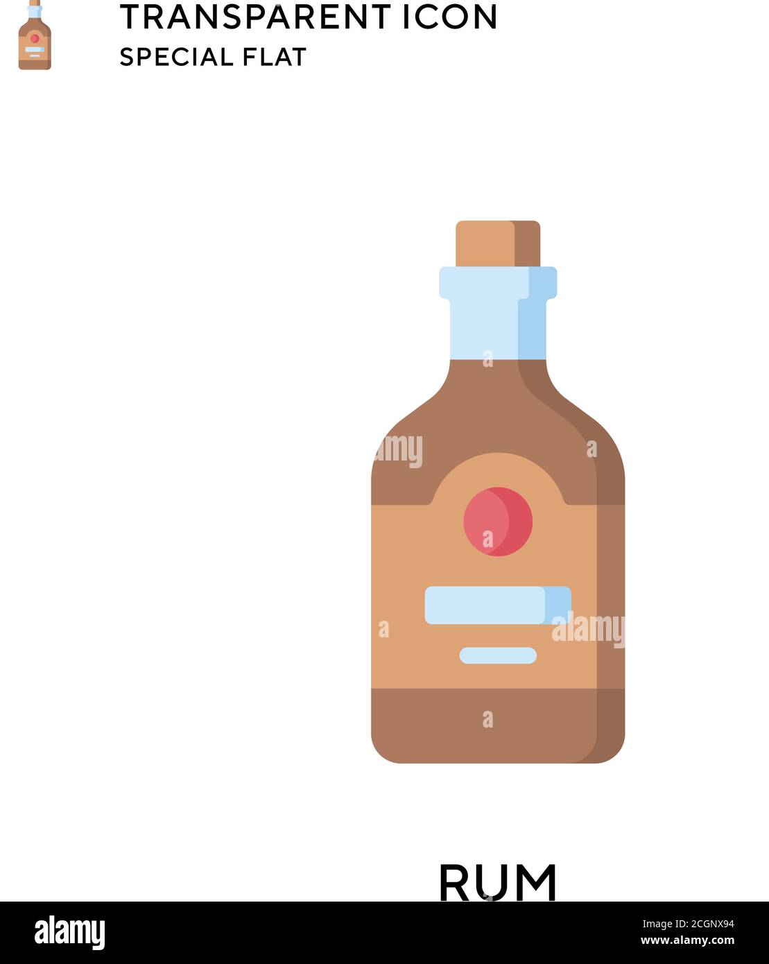 Rum vector icon. Flat style illustration. EPS 10 vector Stock Vector ...