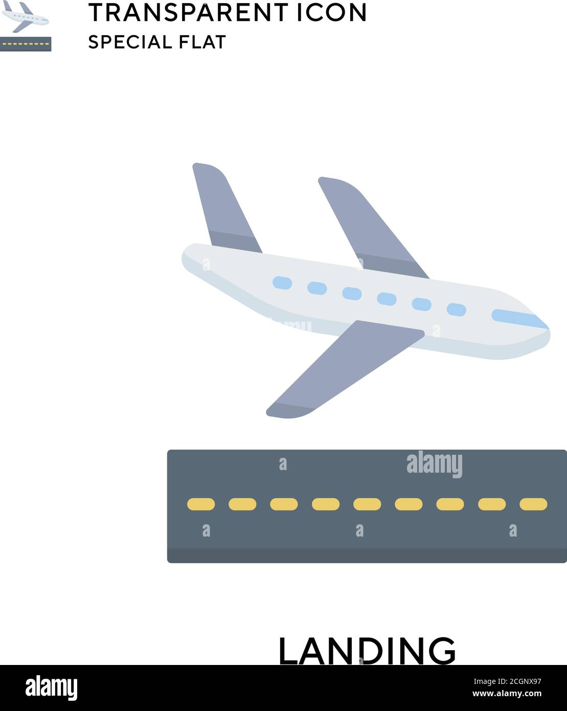 Landing vector icon. Flat style illustration. EPS 10 vector Stock ...