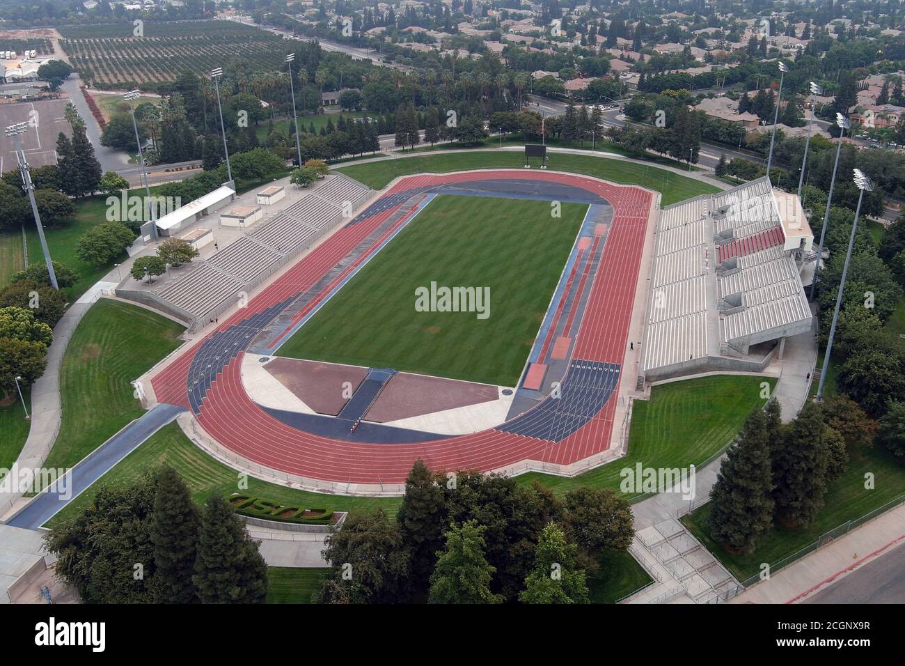 A general view of Veterans Memorial Stadium, Thursday, Sept. 10, 2020 ...