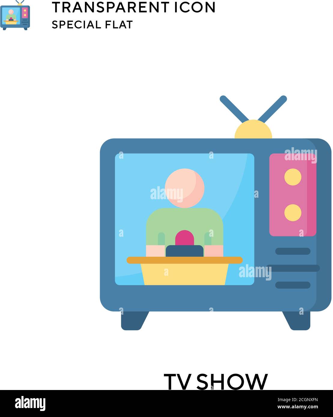 Tv show vector icon. Flat style illustration. EPS 10 vector Stock ...