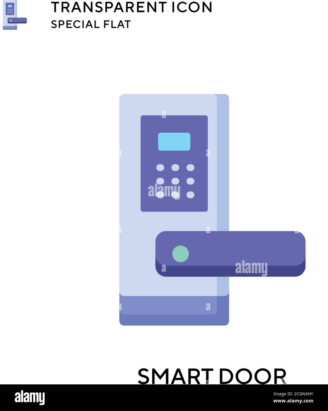 Smart door technology handle Stock Vector Images - Alamy