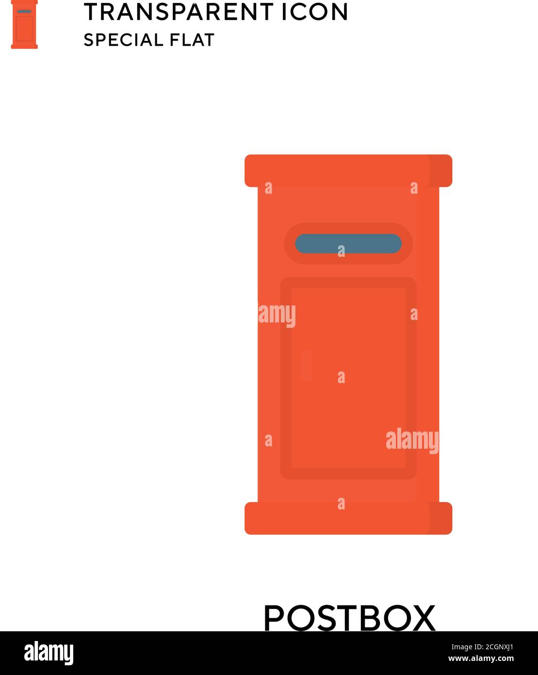 Postbox vector icon. Flat style illustration. EPS 10 vector Stock ...