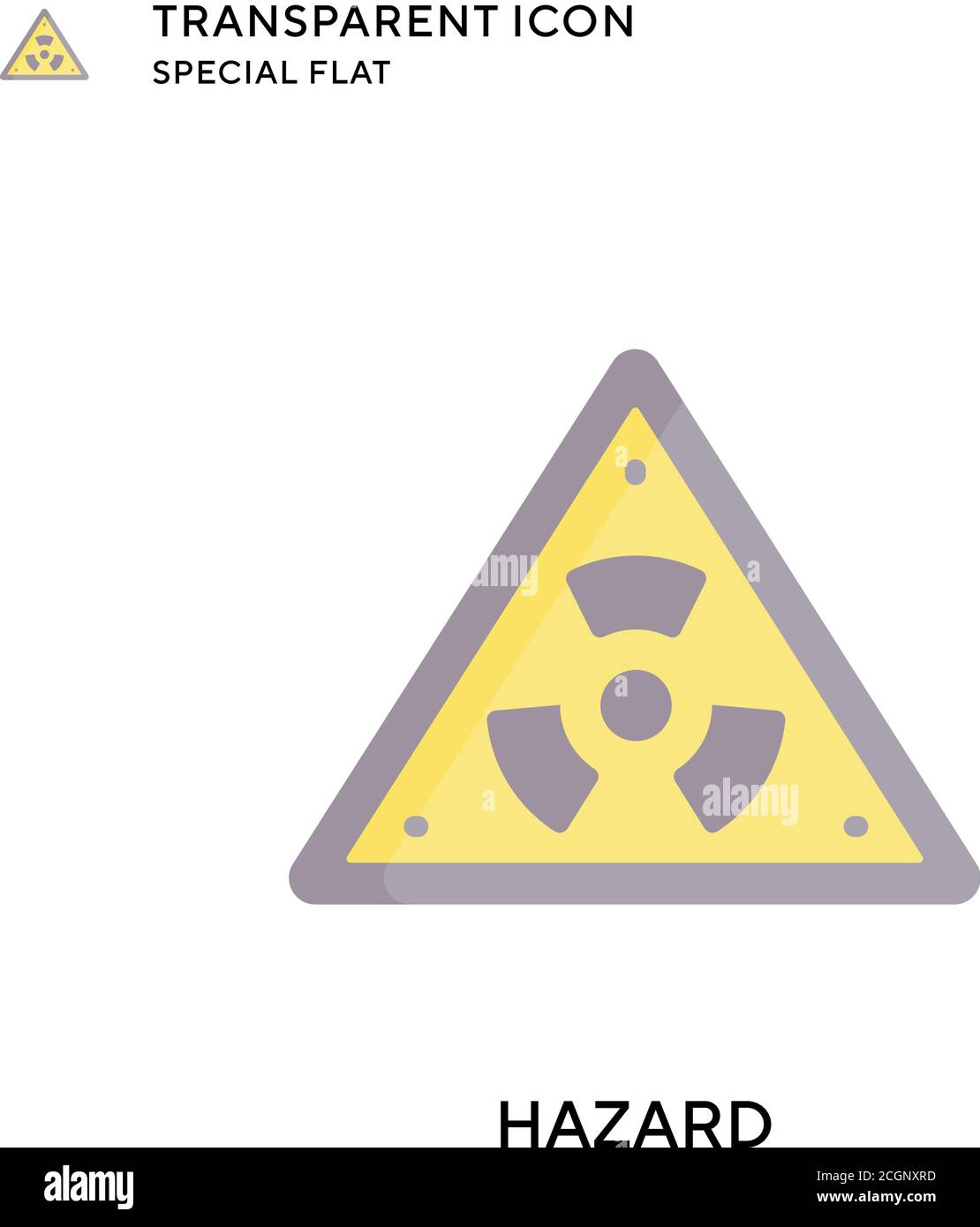 Hazard vector icon. Flat style illustration. EPS 10 vector Stock Vector ...