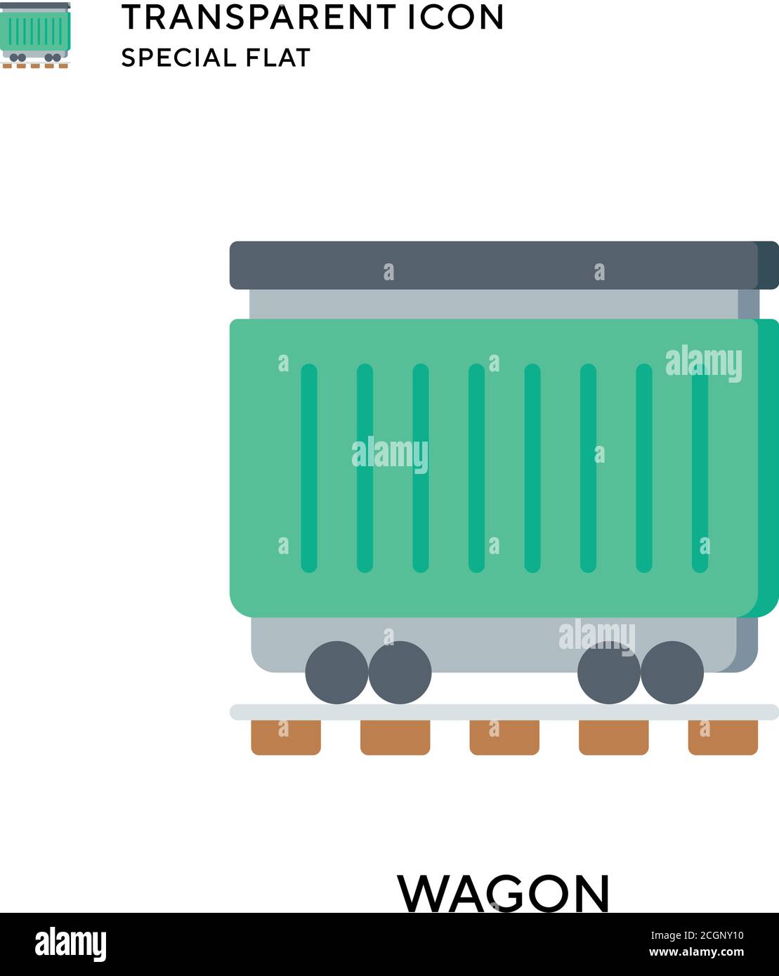 Wagon vector icon. Flat style illustration. EPS 10 vector Stock Vector ...