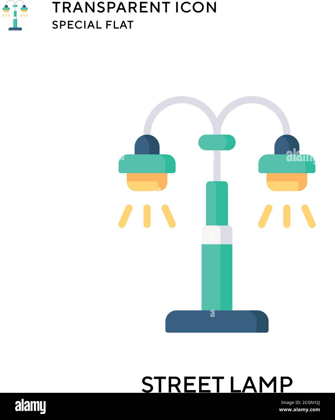 Street lamp vector icon. Flat style illustration. EPS 10 vector Stock ...