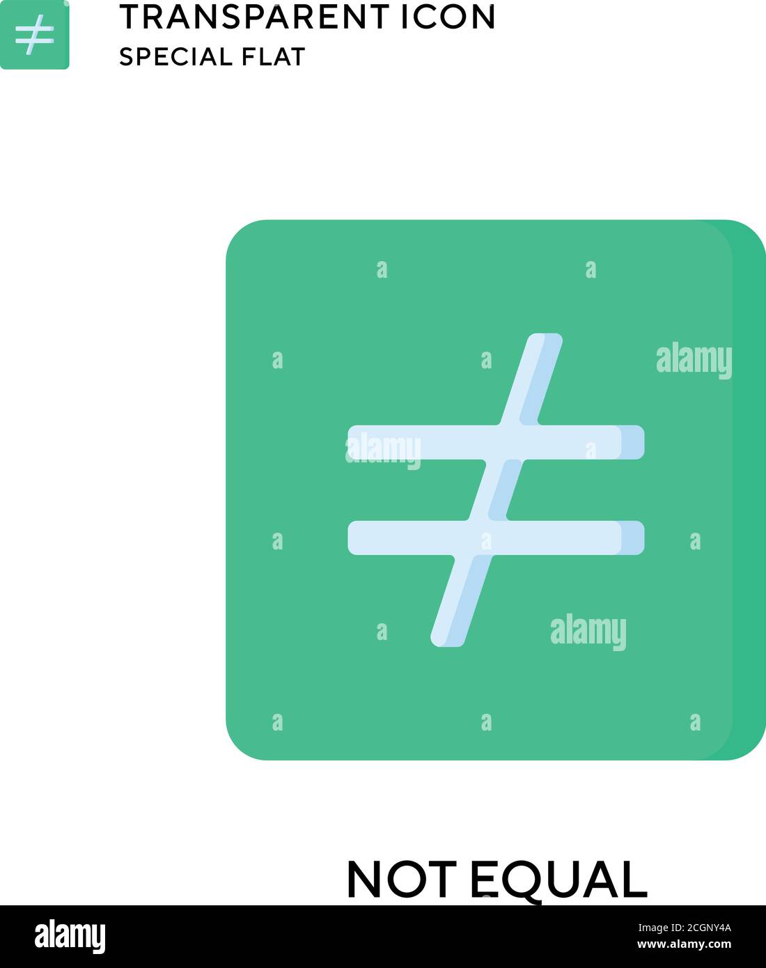 Not equal vector icon. Flat style illustration. EPS 10 vector Stock ...
