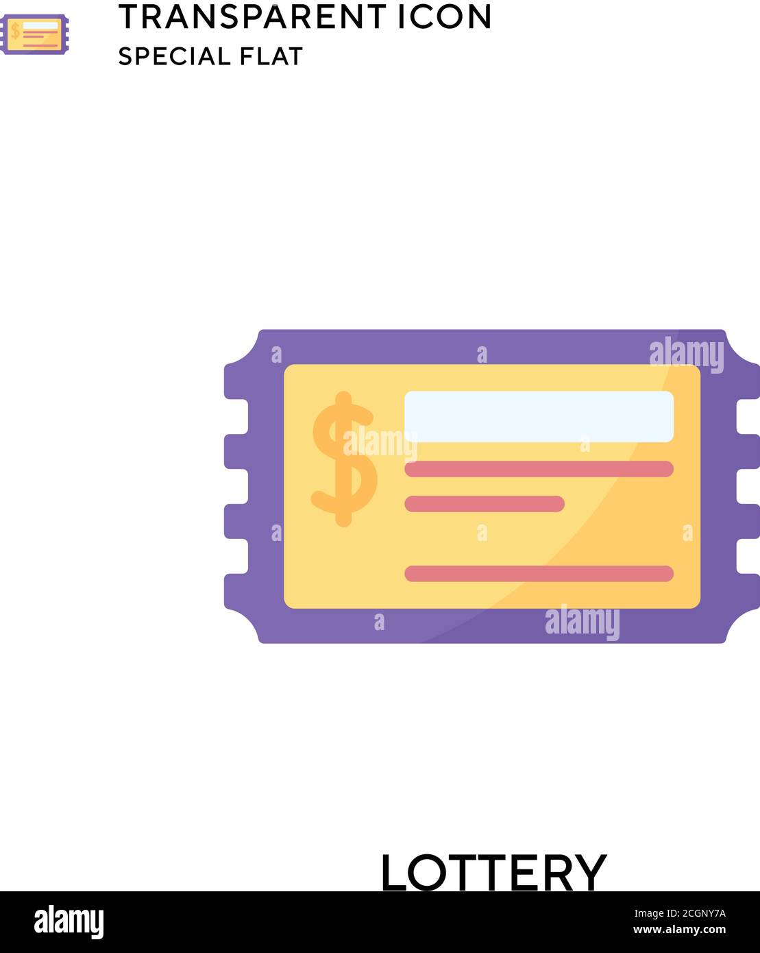 Lottery vector icon. Flat style illustration. EPS 10 vector Stock ...