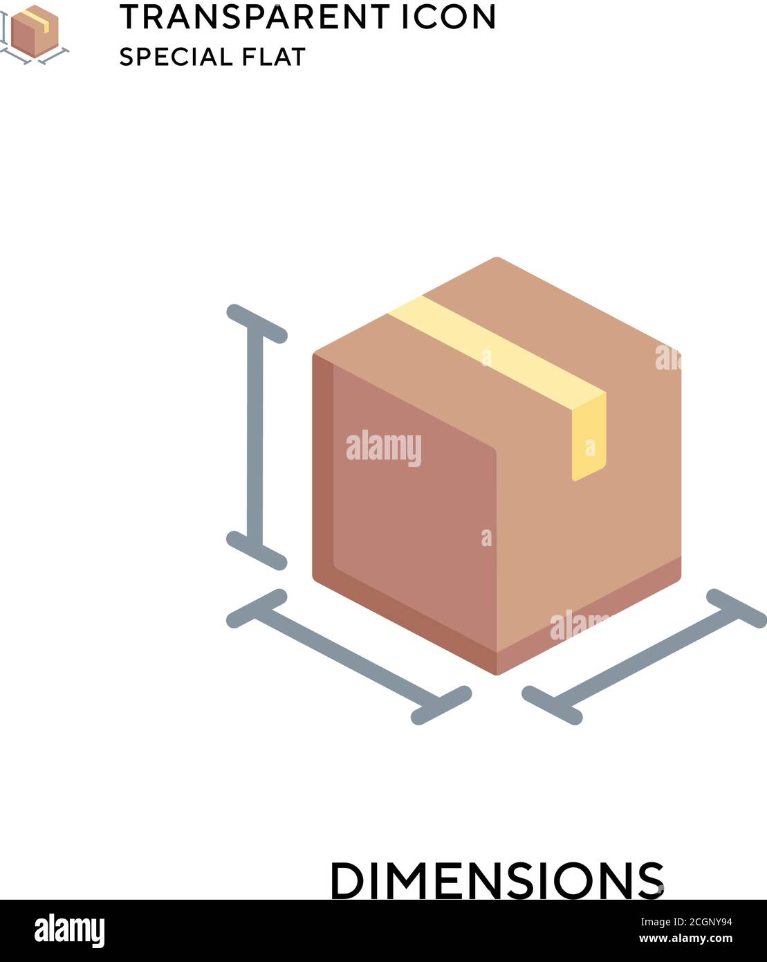 Dimensions vector icon. Flat style illustration. EPS 10 vector Stock ...