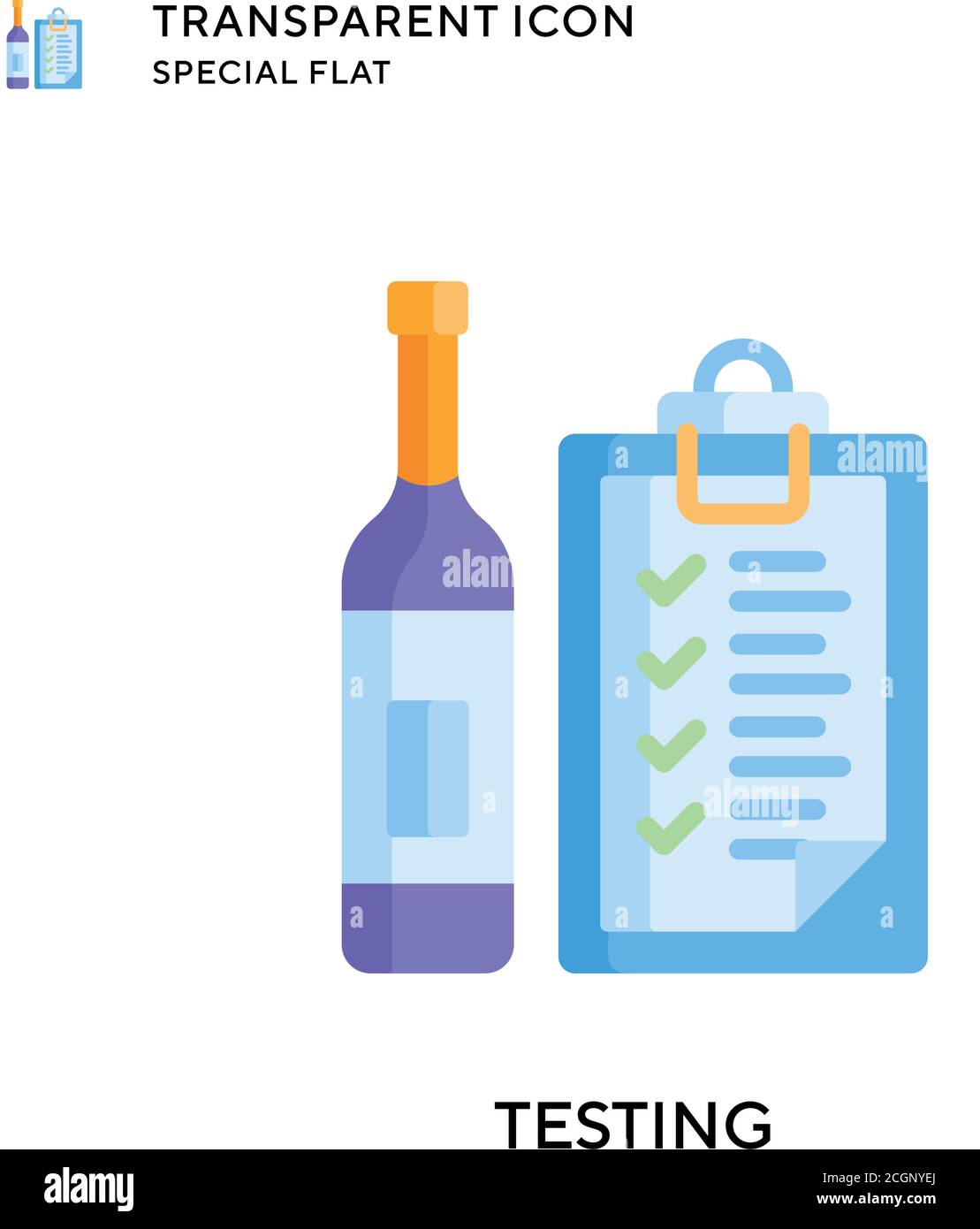 Testing vector icon. Flat style illustration. EPS 10 vector Stock ...