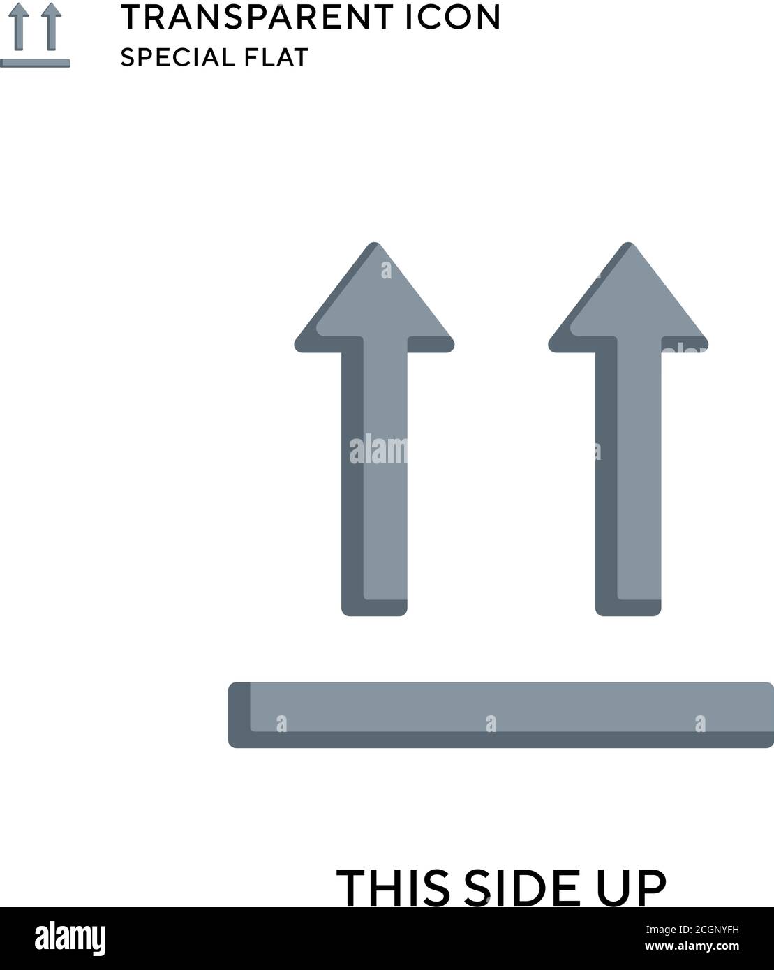 This side up vector icon. Flat style illustration. EPS 10 vector Stock ...