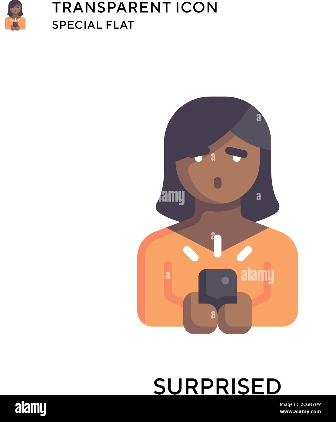 Beautiful surprised woman showing Stock Vector Images - Alamy