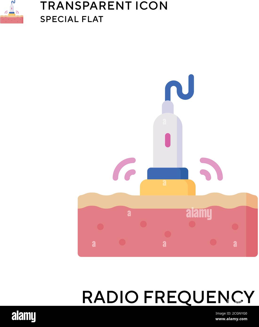 Radio frequency vector icon. Flat style illustration. EPS 10 vector ...