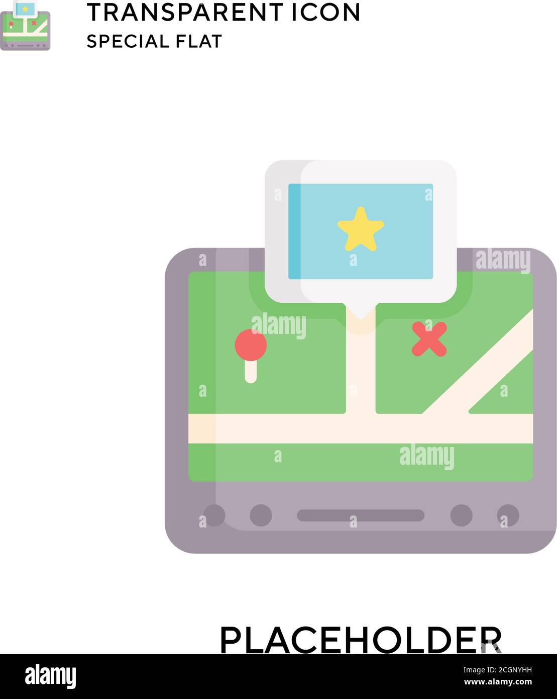 Placeholder vector icon. Flat style illustration. EPS 10 vector Stock ...