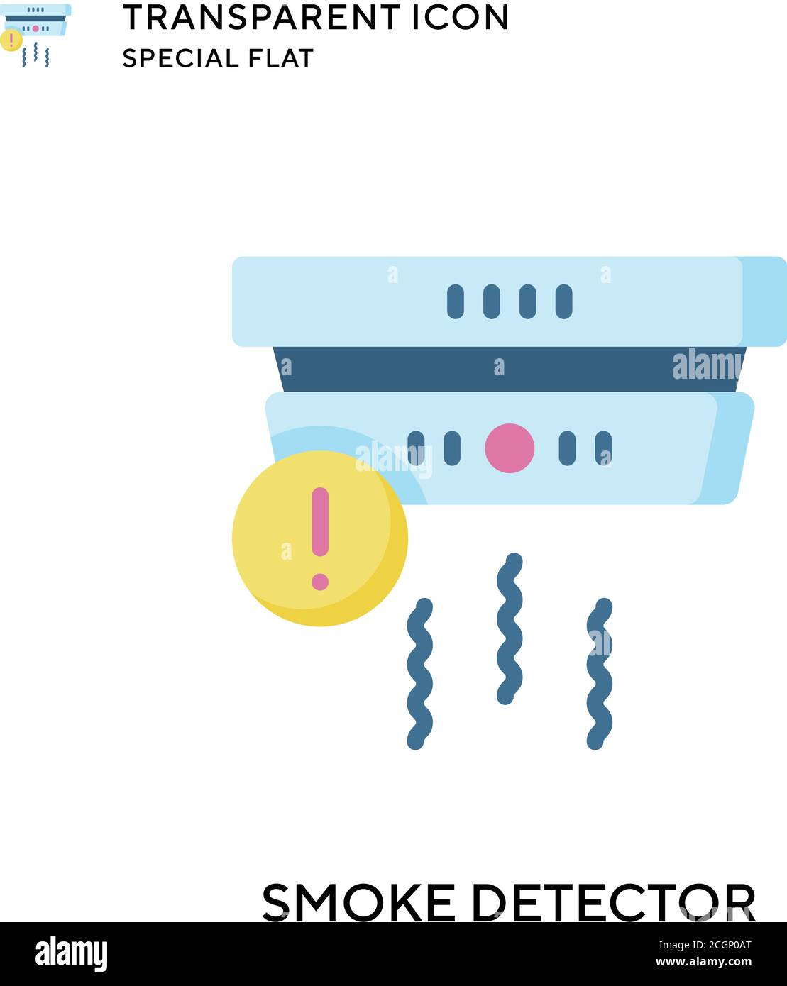 Smoke detector vector icon. Flat style illustration. EPS 10 vector ...