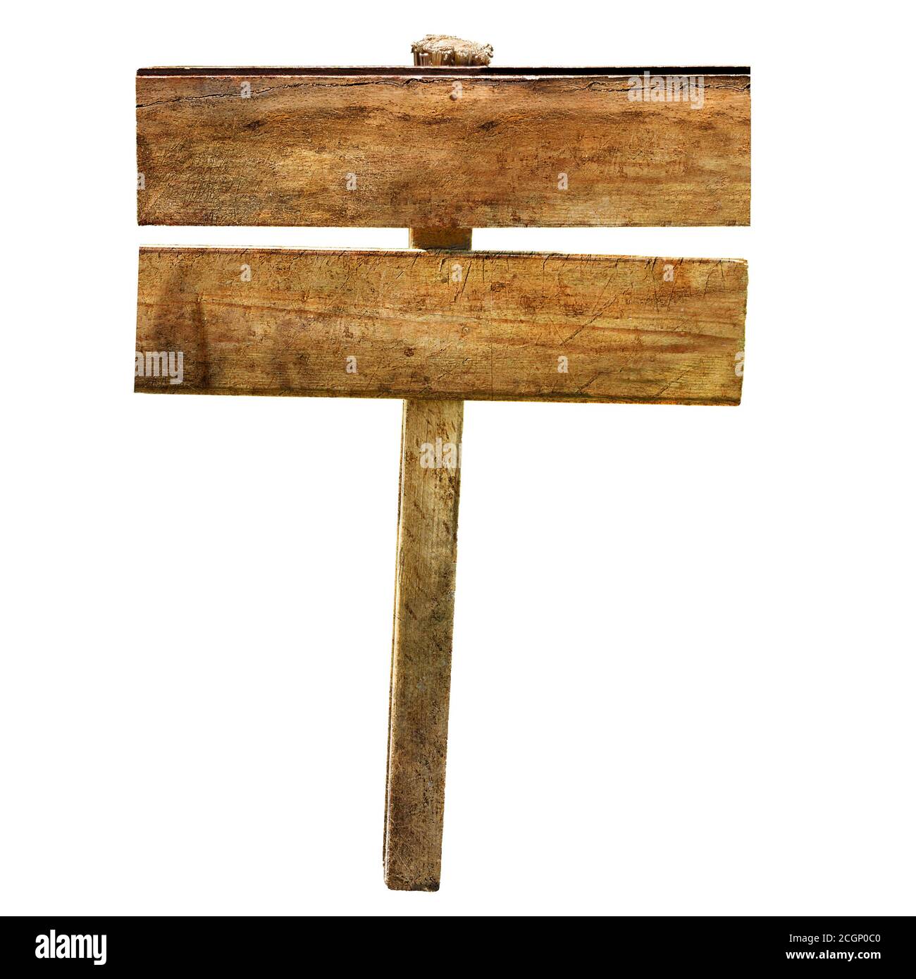 wooden signboard blank sign isolated on white Stock Photo - Alamy